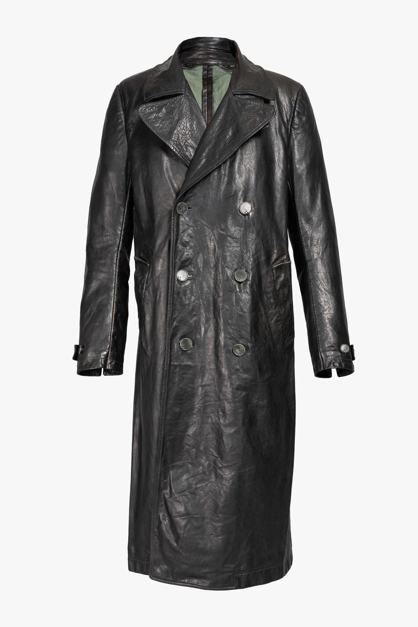 Lined Unlined Chain Seam Back Raglan Leather Trench – The Library 1994