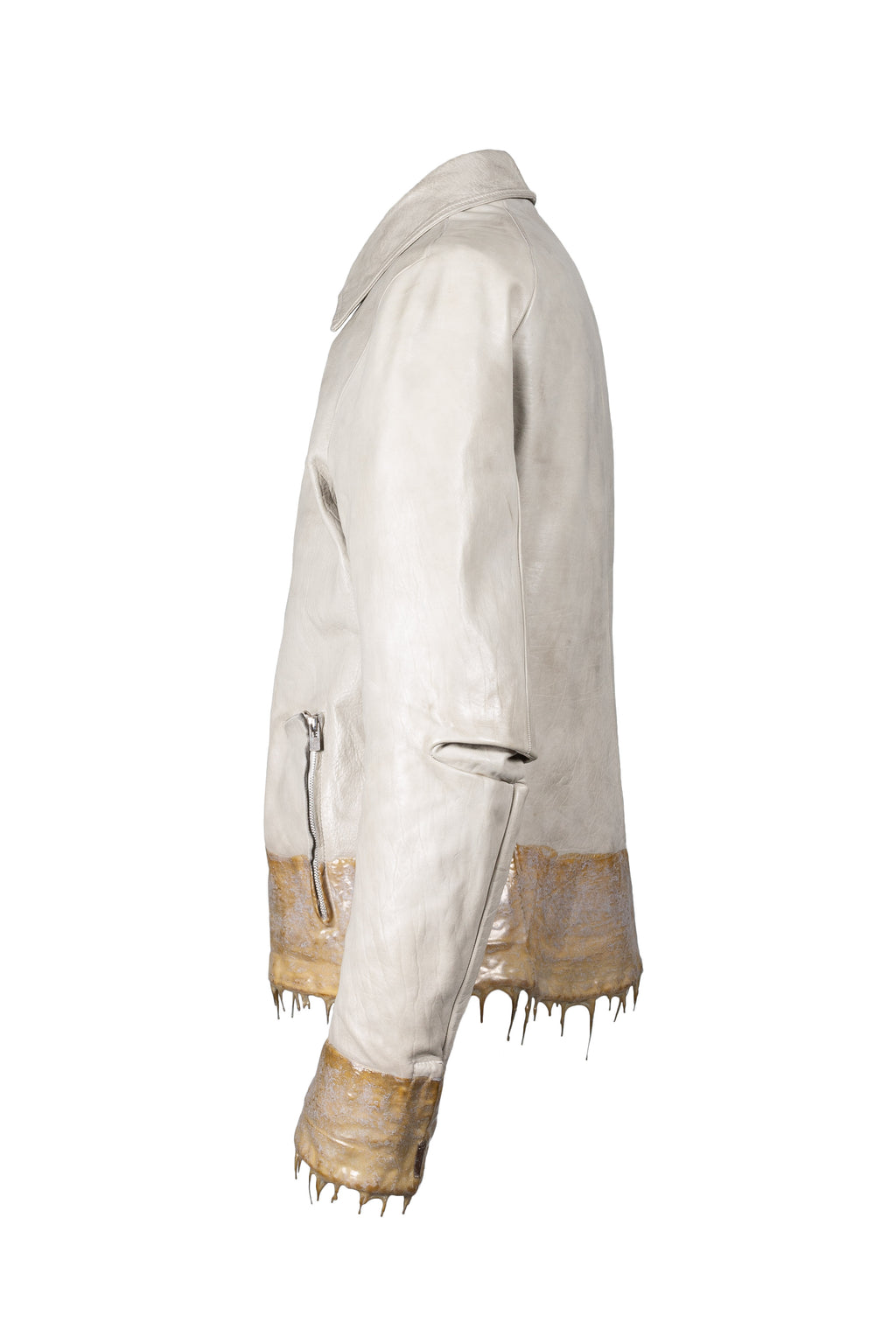 Object Dyed Drip Rubbered Leather Jacket – The Library 1994